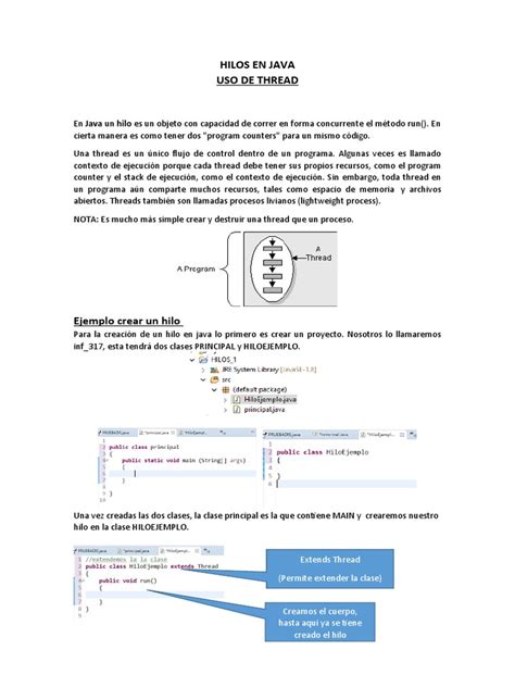hilos en java pdf hilo computación java lenguaje de programación