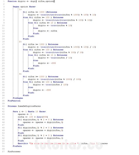Funciones Pseint Digitos De Factoriales Validos Tutoriasco Images Riset