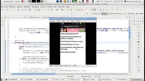 how to create a table of contents in android app programmatically