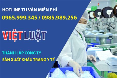 Thành lập công ty sản xuất kinh doanh khẩu trang y tế Việt Luật Hà Nội