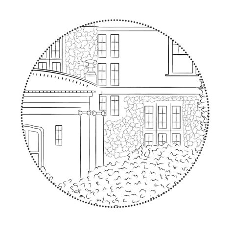 Blithewold Mansion Sketch Digital File Scotti Cline Designs