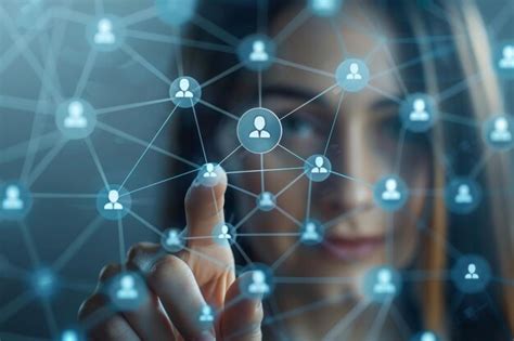 A Person Connects With Others Digitally A Web Of Communication