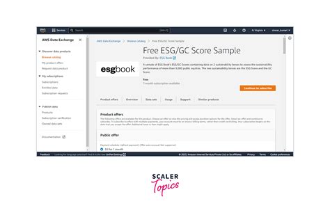 AWS Data Exchange Scaler Topics
