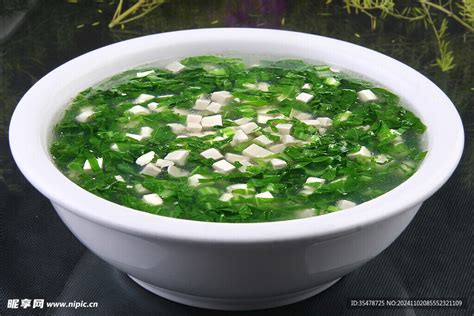 青菜豆腐钵摄影图 传统美食 餐饮美食 摄影图库 昵图网