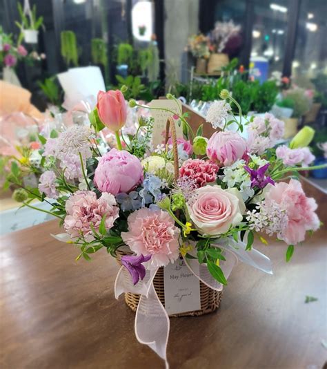 [mayflower] 카네이션 믹스 꽃바구니 대구동구예쁜꽃집 각산동꽃집 대구혁신도시꽃집 신서동꽃집 반야월꽃집 대구안심꽃집 율하동