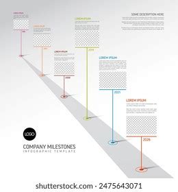 Timeline Template Diagonal Road Thick Pointers Stock Vector Royalty Free Shutterstock