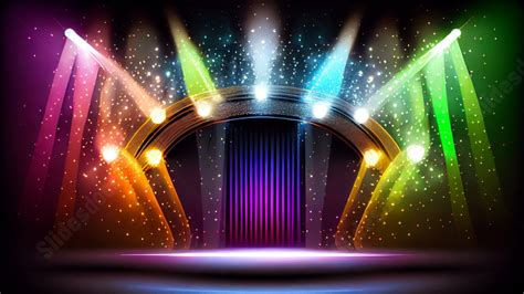 Stage Gorgeous Lighting Powerpoint Background For Free Download