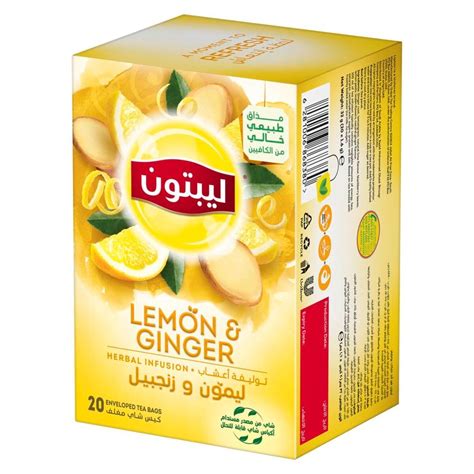 قم بشراء ليبتون شاي أعشاب الليمون والزنجبيل 20 كيس Online At Best Price