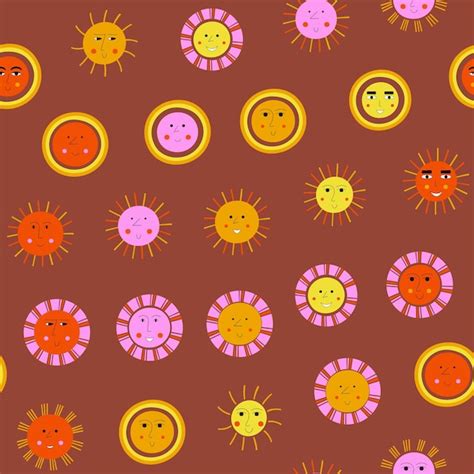 Premium Vector Smiling Sun Abstract Personage Mascot Design Funny Face Cute Iconx