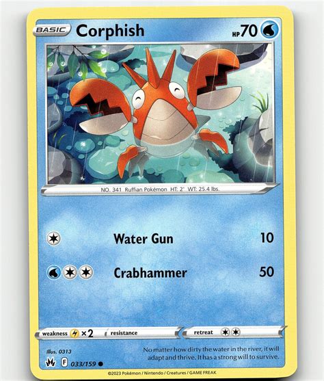 Corphish Common [sv06] Buy And Sell Prices And Values Pokécazilla