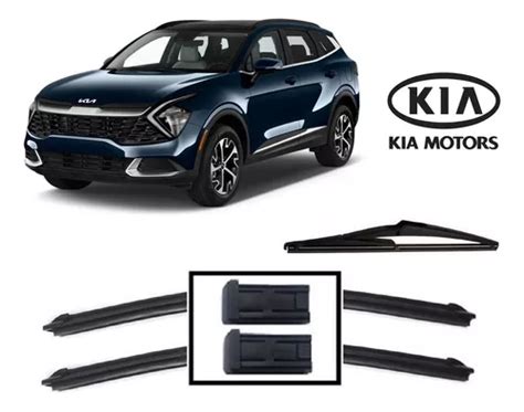 Kit 3 Palhetas Parabrisa Diant Tras Kia Sportage 2022
