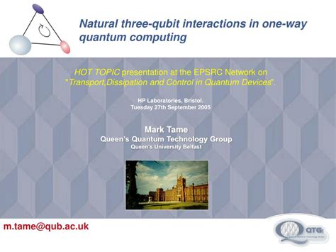 PPT Natural Three Qubit Interactions In One Way Quantum Computing PowerPoint Presentation ID