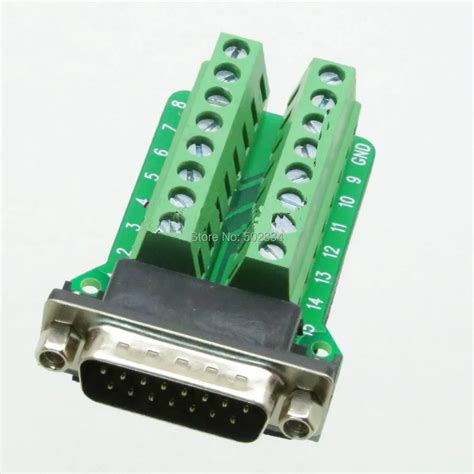 Electrical Equipment And Supplies Db15 D Sub 2 Row 15 Pin Plug Breakout