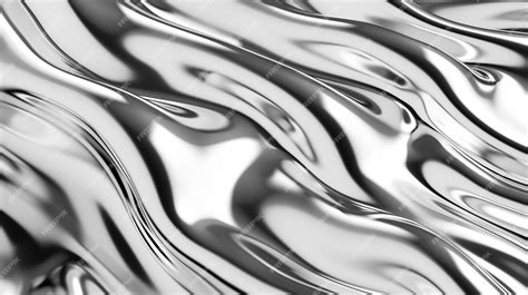 Background Flowing Chrome Metal Texture Premium Ai Generated Image