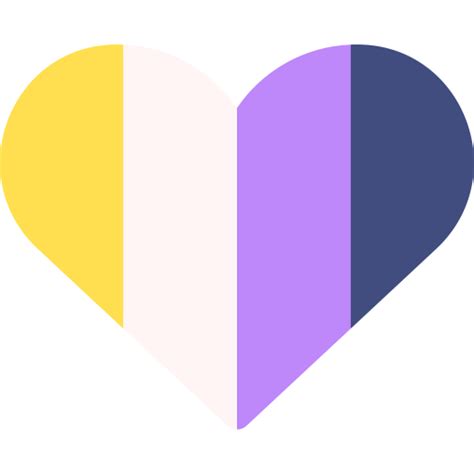 Non Binary Basic Rounded Flat Icon