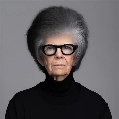 Premium Ai Image Portrait Of A Senior Woman Wearing Eyeglasses On
