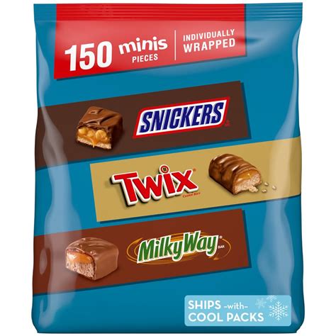 Milky Way Snickers Original And Twix Minis Candy 4686 Oz Bag