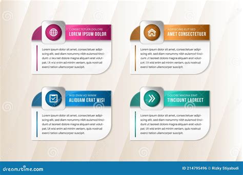 Modèle Dun Rectangle Avec Des Coins Arrondis Infographie Avec Deux