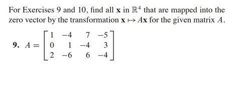 solved in exercises 3 6 with t defined by t x ax find a