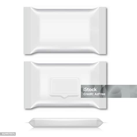 디자인에 대 한 젖은 지우기 흐름 포장의 빈 3 개의 전망입니다 벡터 가방에 대한 스톡 벡터 아트 및 기타 이미지 가방 공란 그림자 Istock