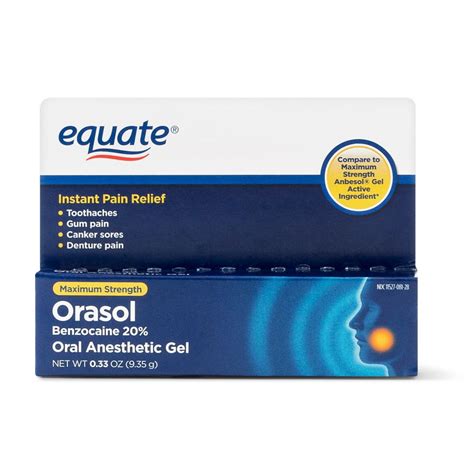 Equate Orasol Oral Anesthetic Gel 033 Oz