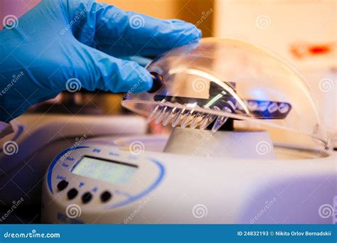 Loading Samples To Centrifuge Stock Image Image Of Equipment