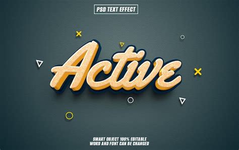 Premium PSD Active Text Effect Font Editable Typography 3d Text