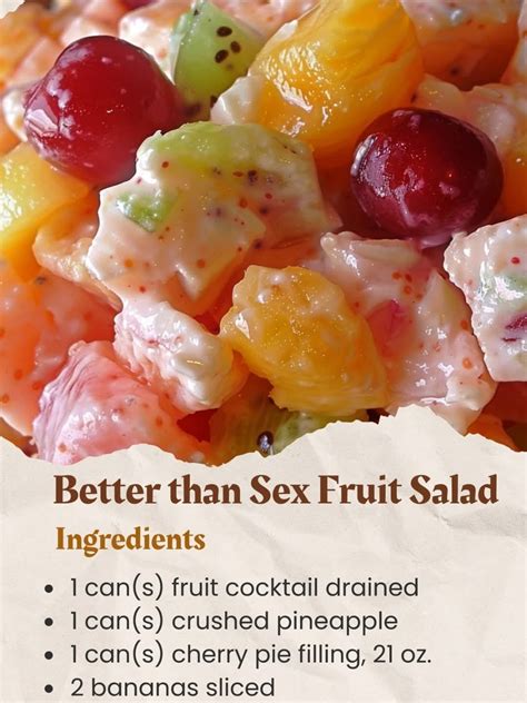 Old Grandmas Recipes🍟🥣🍔 Better Than Sex Fruit Salad