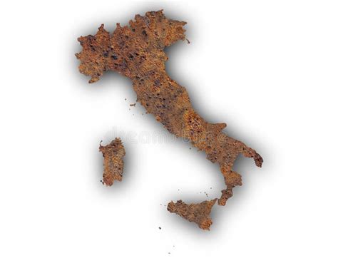 Textured Map Of Itlay In Nice Colors Stock Image Image Of Structure