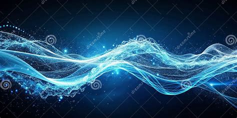 abstract waves particles and simulations simulating flowing water ai