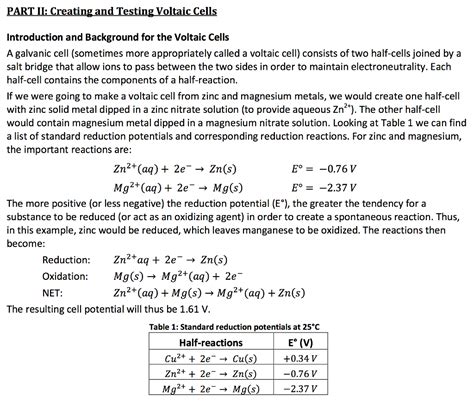 Solved Calculate The Theoretical Cell Potential E° Of A