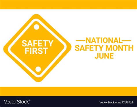 National Safety Month Royalty Free Vector Image
