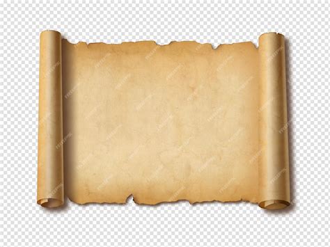 Premium Psd Old Mediaeval Paper Sheet Horizontal Parchment Scroll