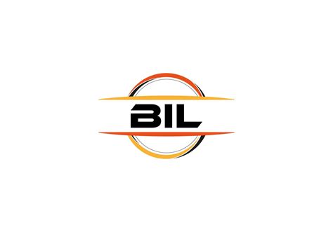 Bil Letter Royalty Ellipse Shape Logo Bil Brush Art Logo Bil Logo For