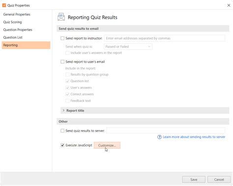 JavaScript Customization