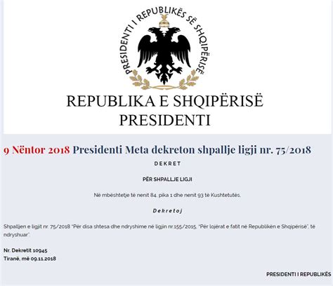 Lojërat E Fatit Presidenti Dekreton Ndryshimet Në Ligji Nga 1 Janari