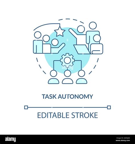 Task Autonomy Turquoise Concept Icon Stock Vector Image And Art Alamy
