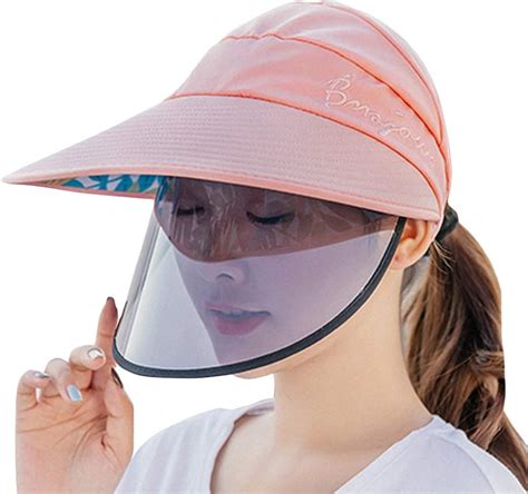 Amazon Y Boa つば広 帽子 サンバイザー サンハット キャップ フェイスシール付き 紫外線 Uvカット 日焼け止め