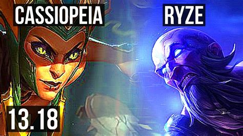 CASSIOPEIA Vs RYZE MID 2 7M Mastery 1100 Games 12 3 11