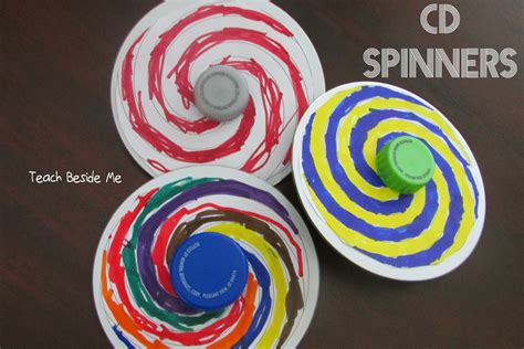 Homemade Cd Spinner Toy Teach Beside Me