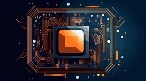 professional vector microchip design cpu for information communication