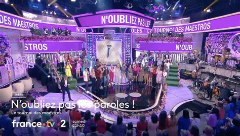 Noubliez Pas Les Paroles Le Tournoi Des Maestros 2024 ça