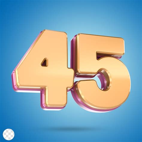 Premium Psd Number 3d Render