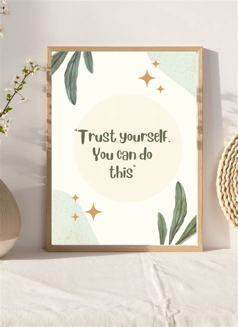 Quote Trust Yourself You Can Do This 8x11 Digital Download Affirmation