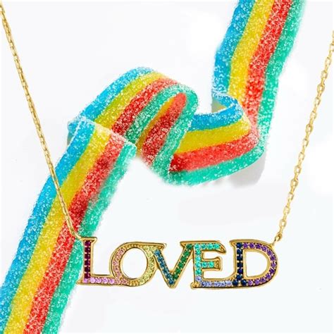 18k Gold Plated Rainbow Elements Pendant Necklace Replica