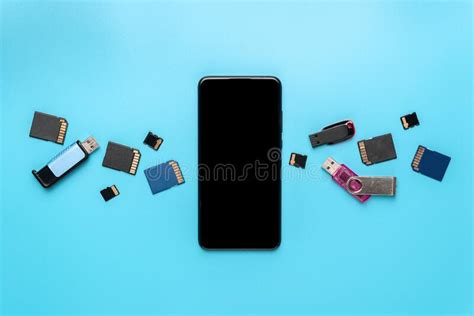 Conceptual World Backup Day Background Data Base Safety Storage Device Black Smartphone With