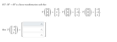 Solved If T R3→r3 Is A Linear Transformation Such That