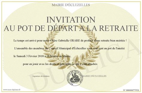 Mod Le D Invitation Pour Un Pot De D Part En Retraite Mod Le Hot Sex