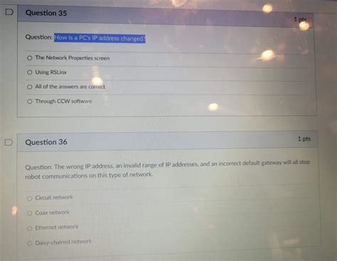 Solved D Question Pts Question How Is A PC S IP Chegg Com