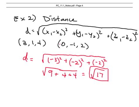 Pc 11 1 Notes 3d Coordinate System Ppt